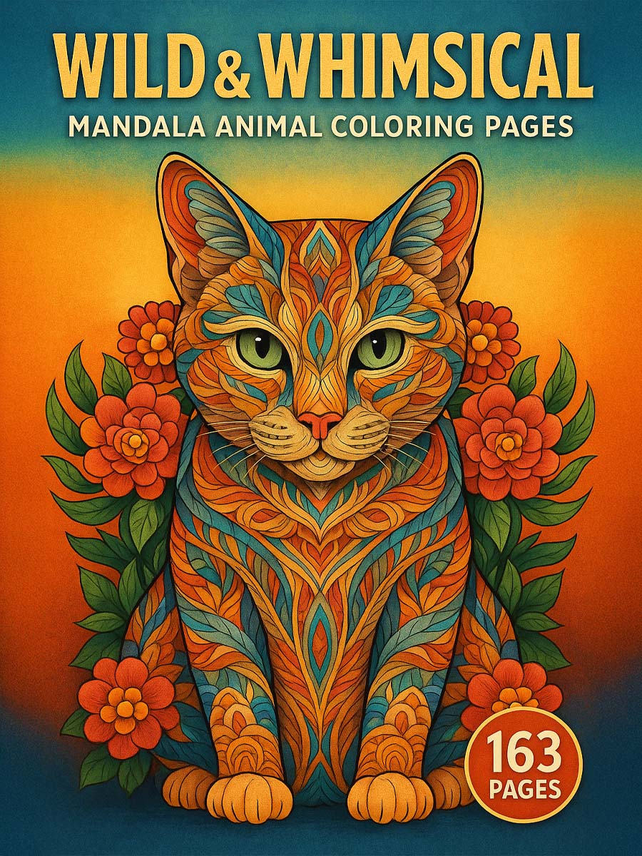 Wild & Whimsical – 163 Mandala Animal Coloring Pages | FarbWelt.eu